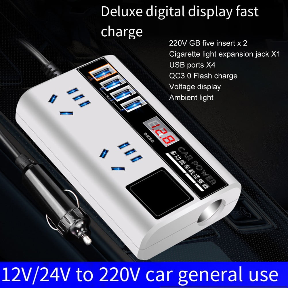 BAGUER Car Power Inverter Dc 12V/24V to Ac 220V Auto Power Converter ...