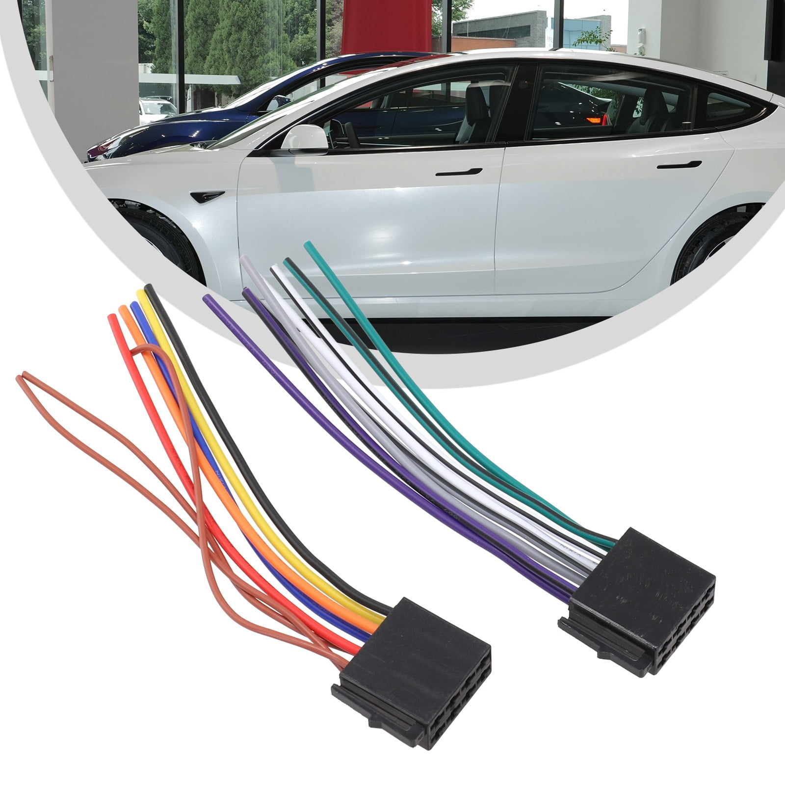 BAGUER Car- Stereo Radio Iso Cable Adapter Abs Universal- Male Plug to ...