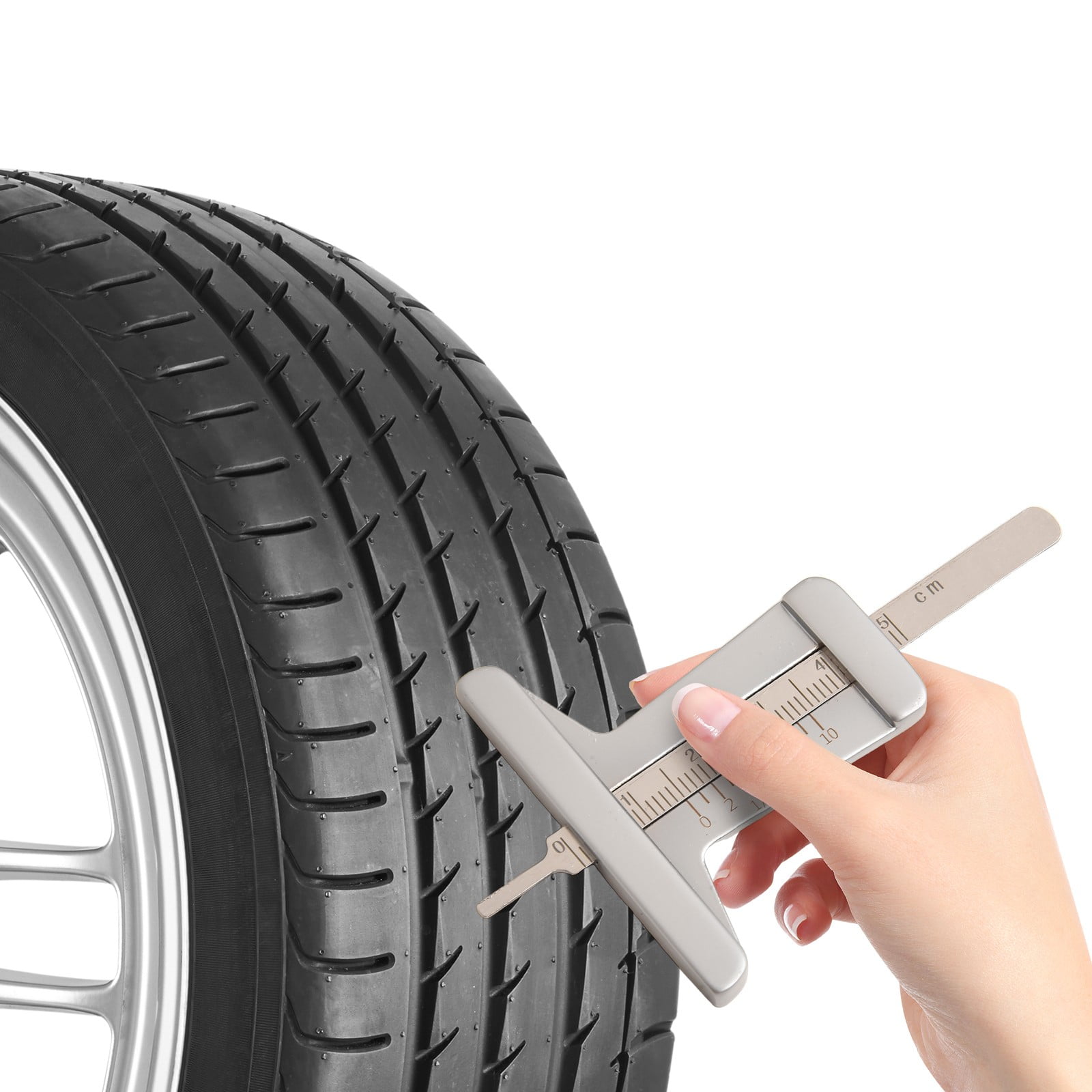 BAGUER Car Tire Pattern Measuring Ruler for Depth Inspection Tool with ...