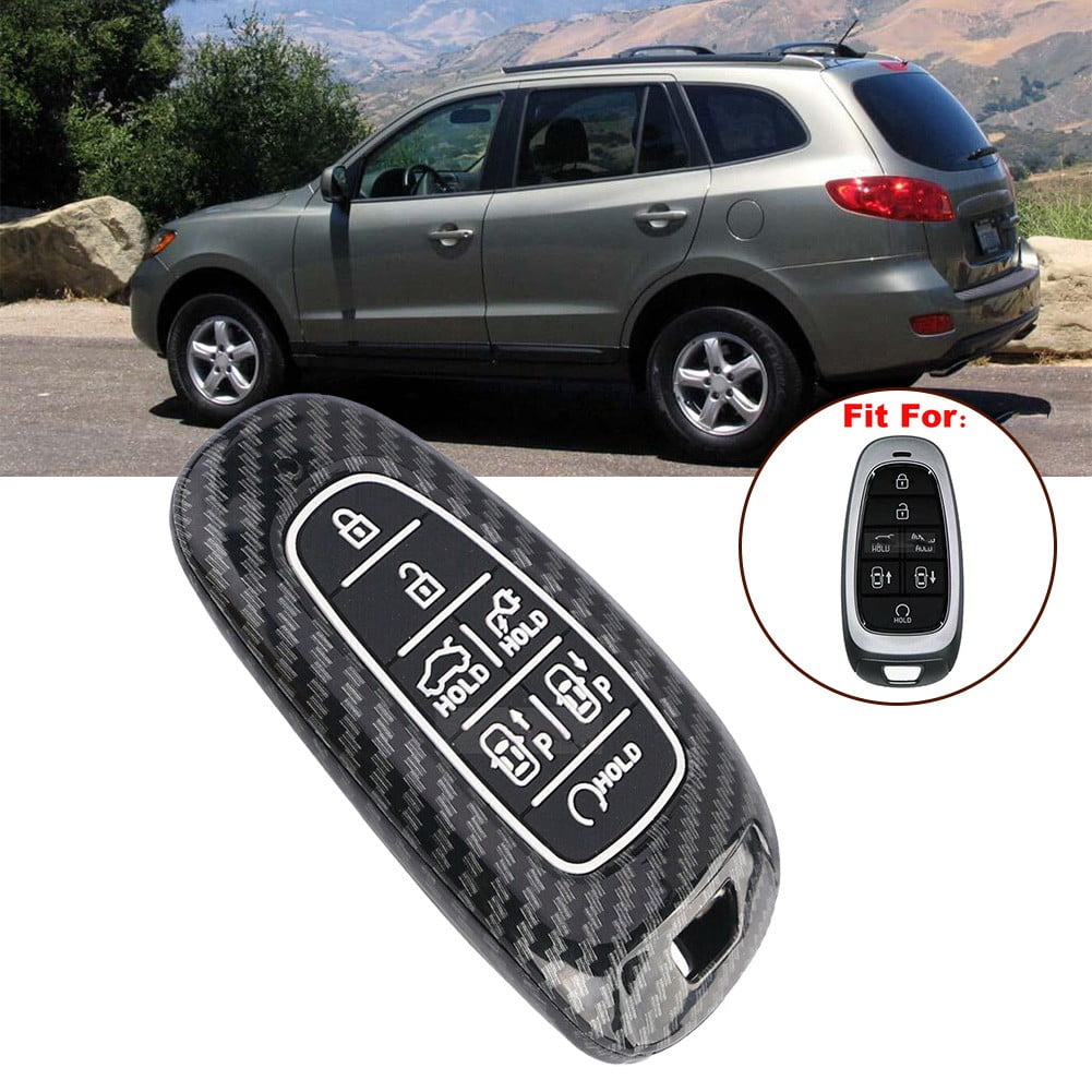 BAGUER Carbon Fiber Hard ABS Key Cover for HYUNDAI Santa Fe Sonata 5BT ...