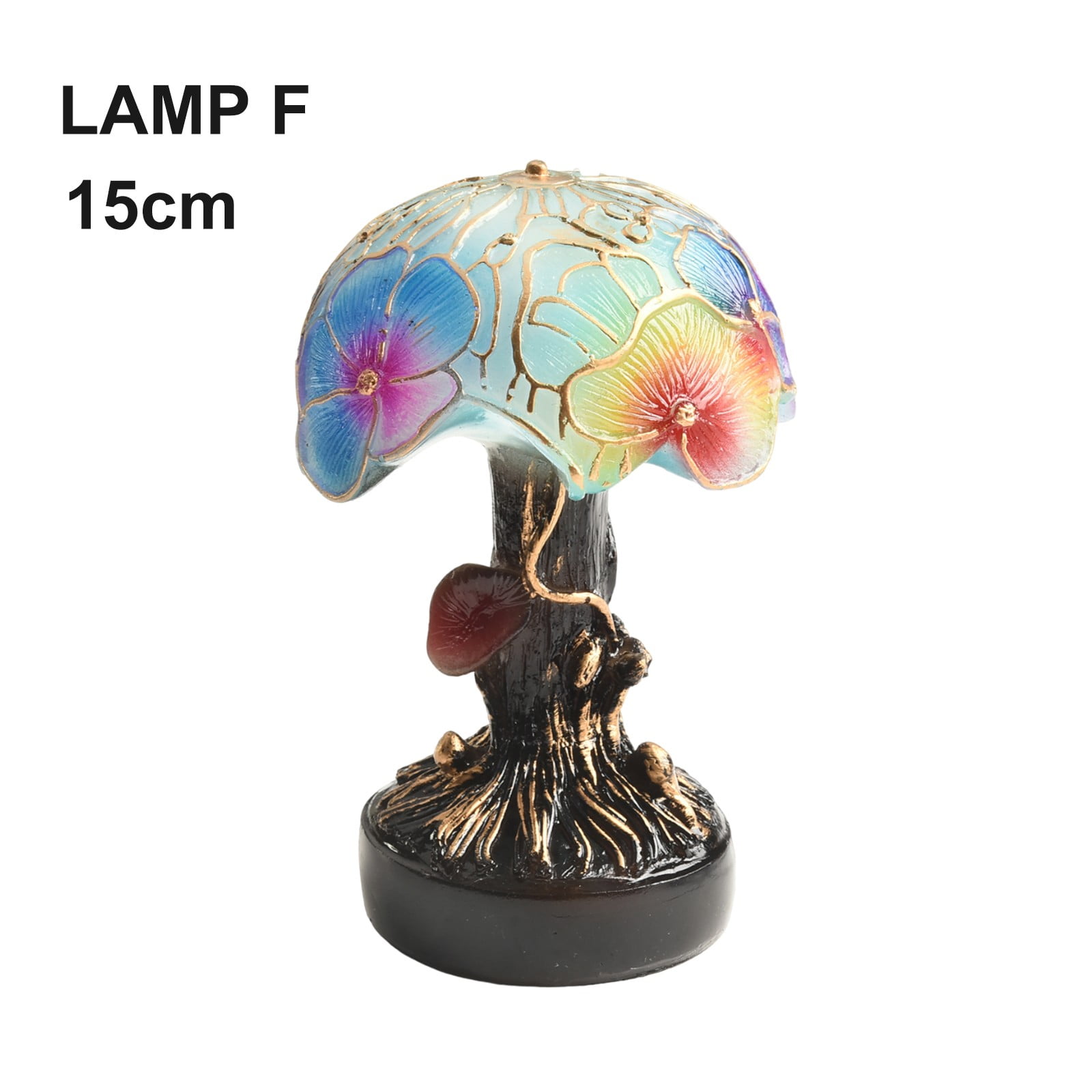 BAGUER Creative Colorful Resin Bedside Mushroom Retro Night Light ...