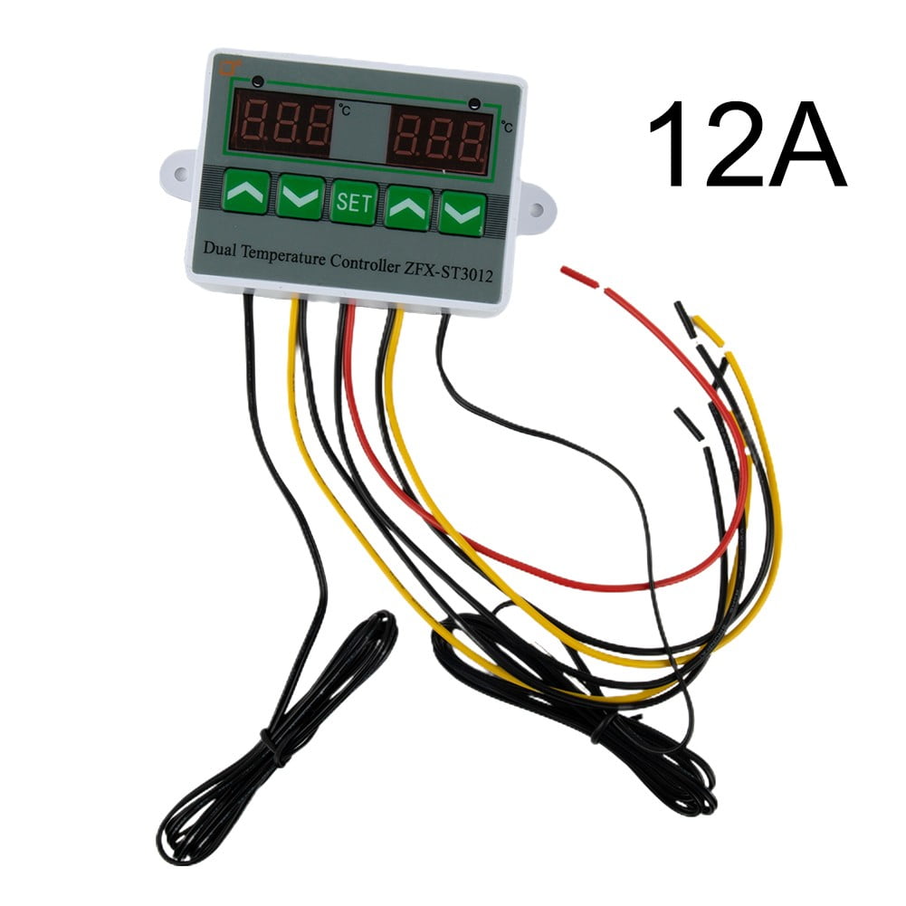 BAGUER Digital Dual Temperature Controller Two Relay Outputs Thermostat ...