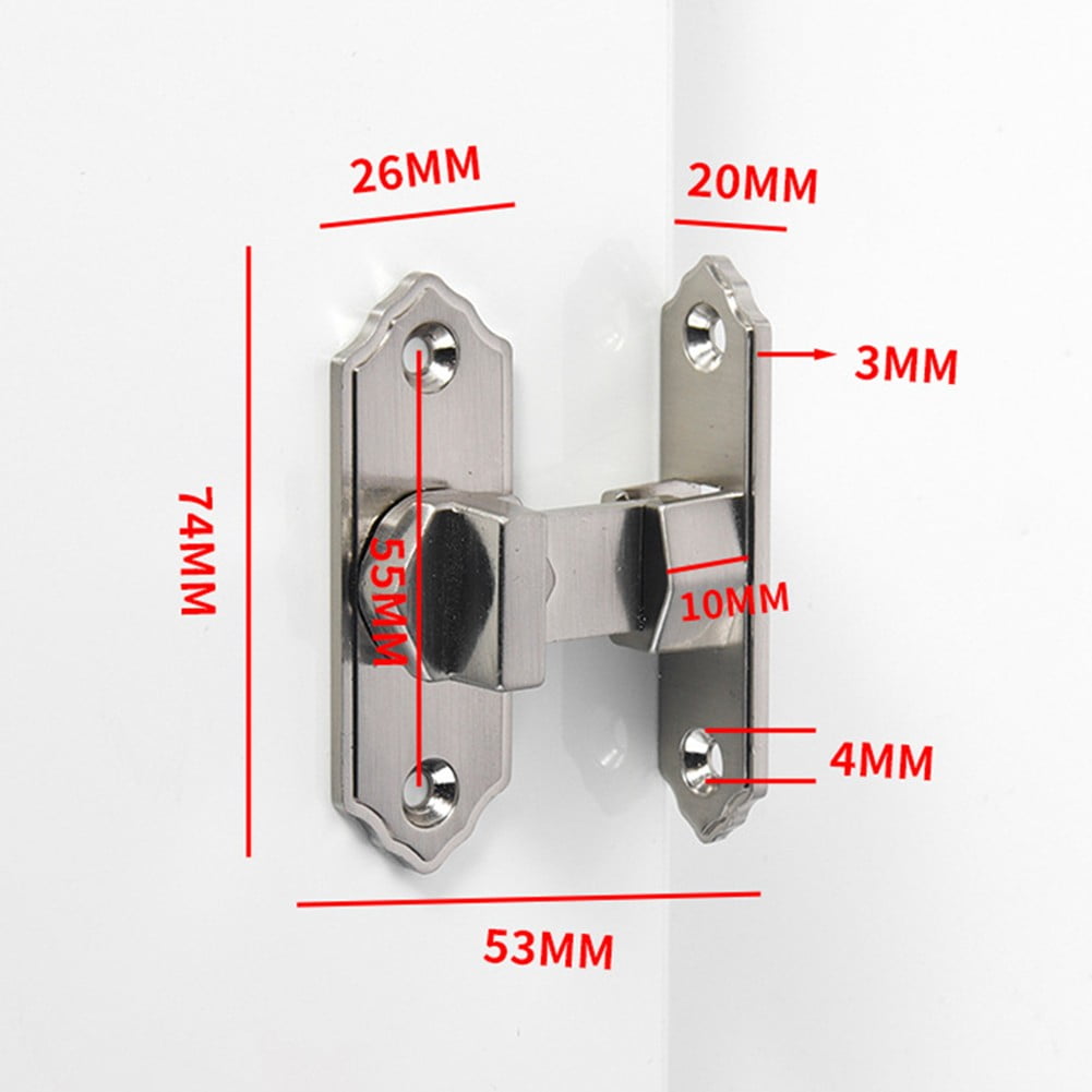 BAGUER Door Lock Guard Latch Bolt 90 Degree Zinc Alloy Toggle Latch ...