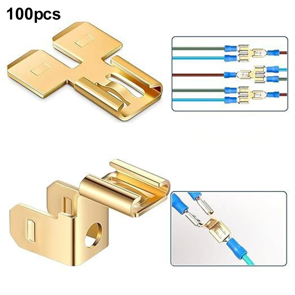 BAGUER Electrical Double Male Female Adapter, Piggyback Spade ...