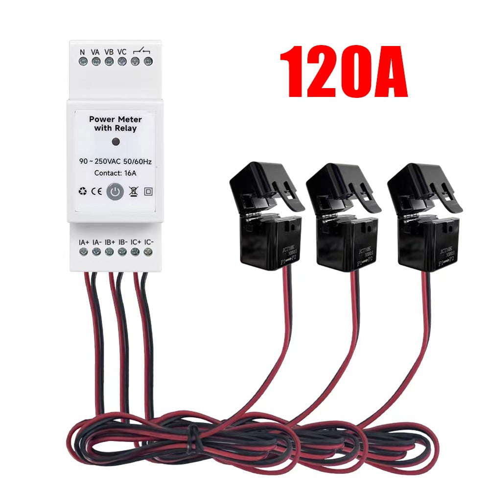 BAGUER For Tuya Smart Din Rail Power Monitor Voltage Current 3-Phase ...