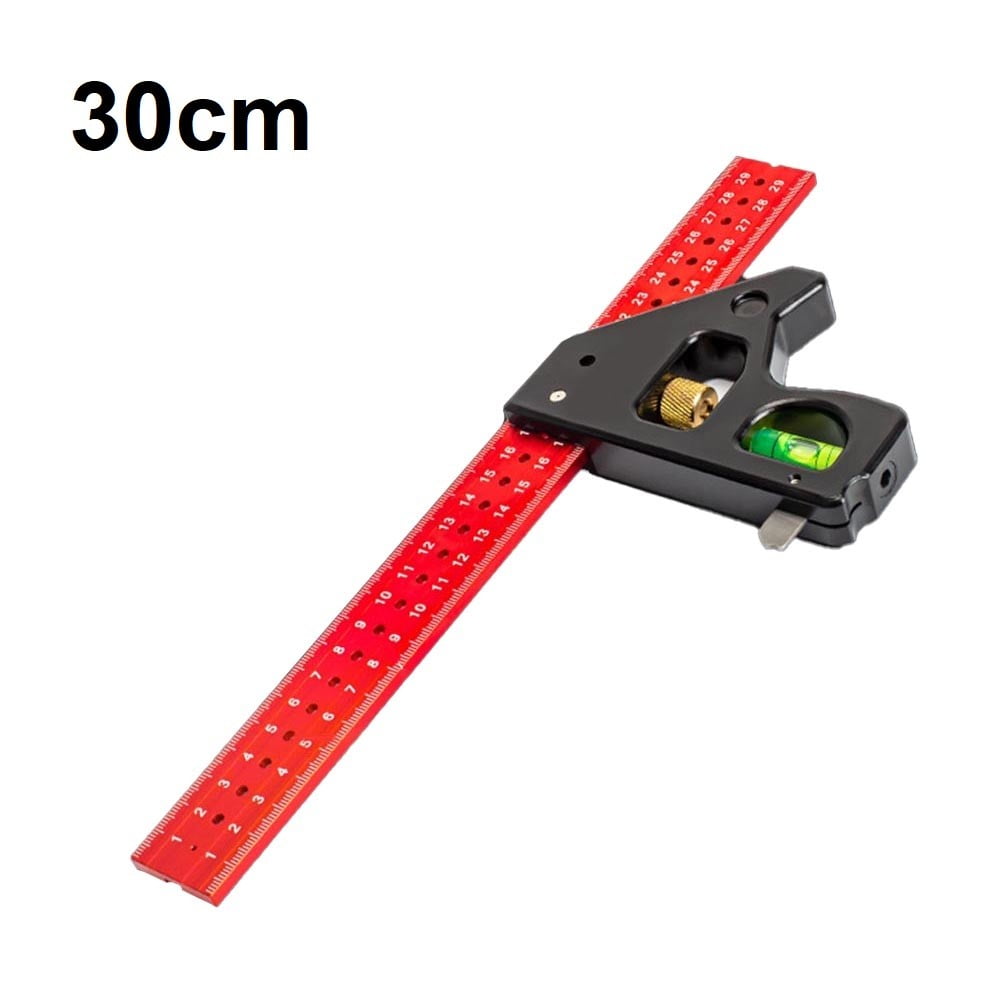 BAGUER Heavy Woodworking Combination Angles Ruler Aluminum Alloy Ruler ...