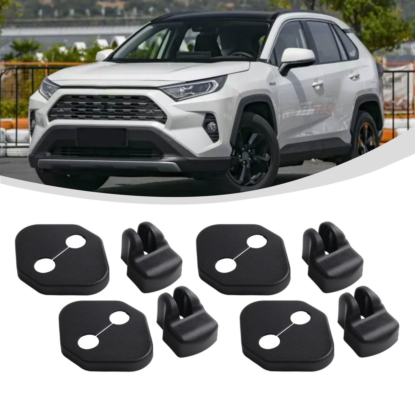 BAGUER High-quality ABS Door Lock Cover Protector for Toyota for RAV4 ...