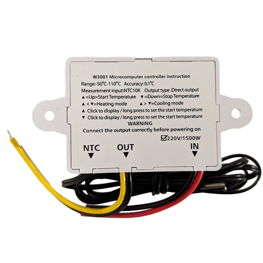 BAGUER LED Temperature Controller Thermostat Switch Thermometer 12/24/220V for Incubator Cooling ...