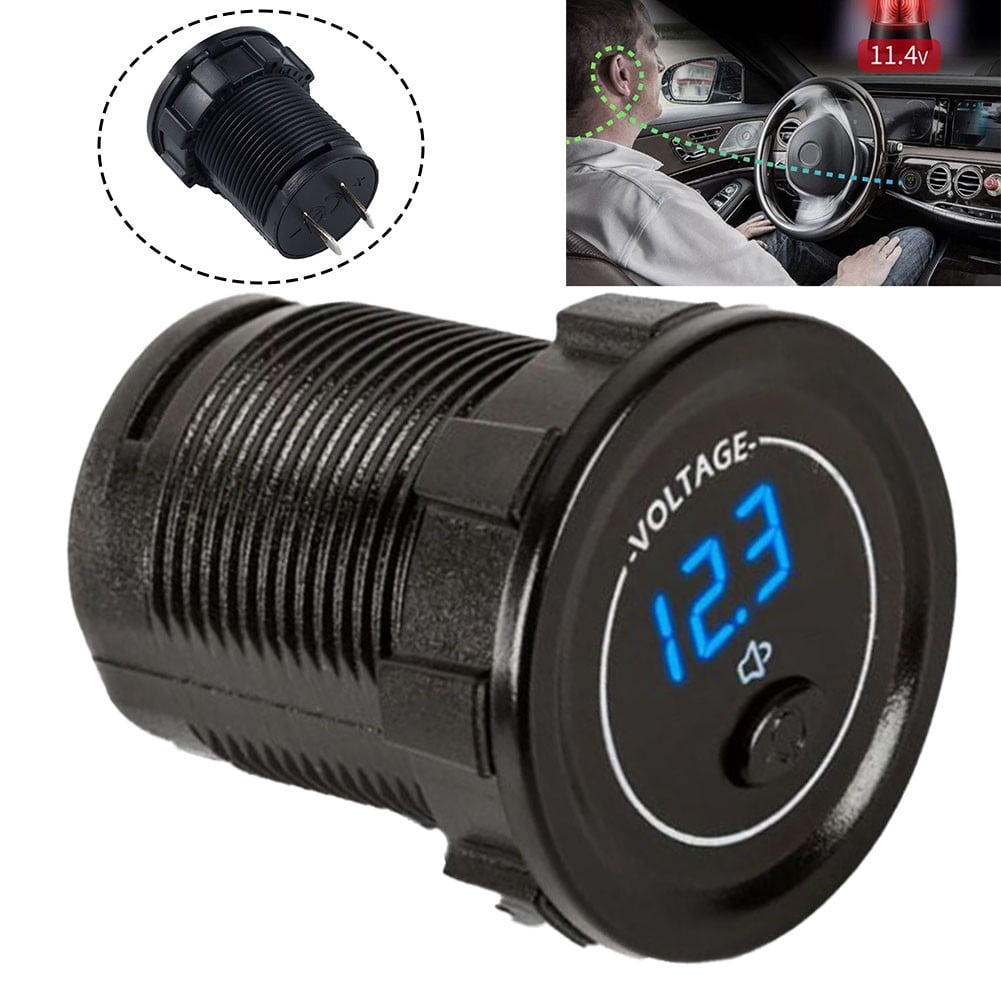 BAGUER Led Panel Digital Voltage Meter Low Voltage Alarm 12V-24V for ...