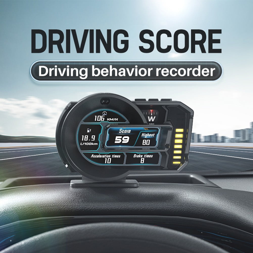 BAGUER New Head Up Display Full Lcd Obd+Gps Instrument Panel Modification Gauge Rpm A590-Pro ...