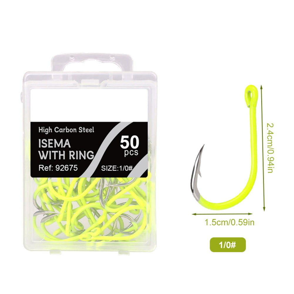 BAGUER Note Barbed Sea Fishinhook Durable Fishing Hook Fluorescent ...