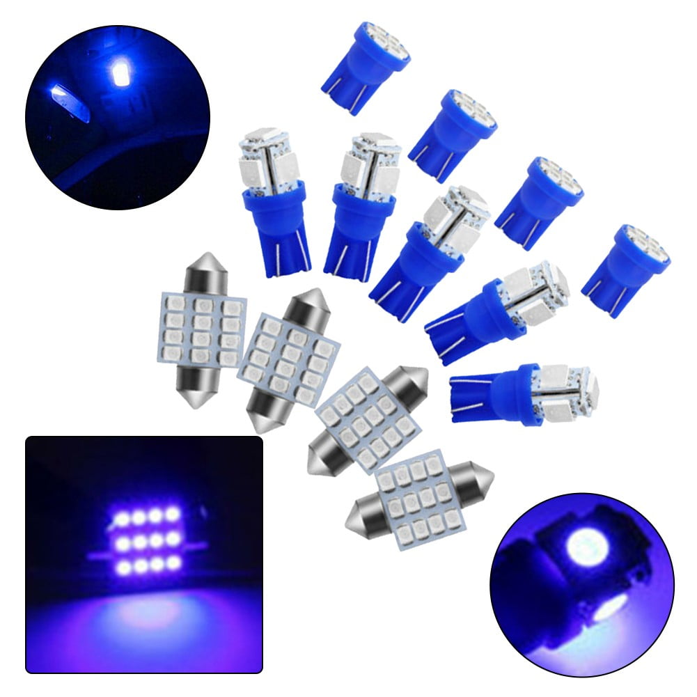 BAGUER Premium Blue Led Light Set for Car Interior Easy to Install and ...