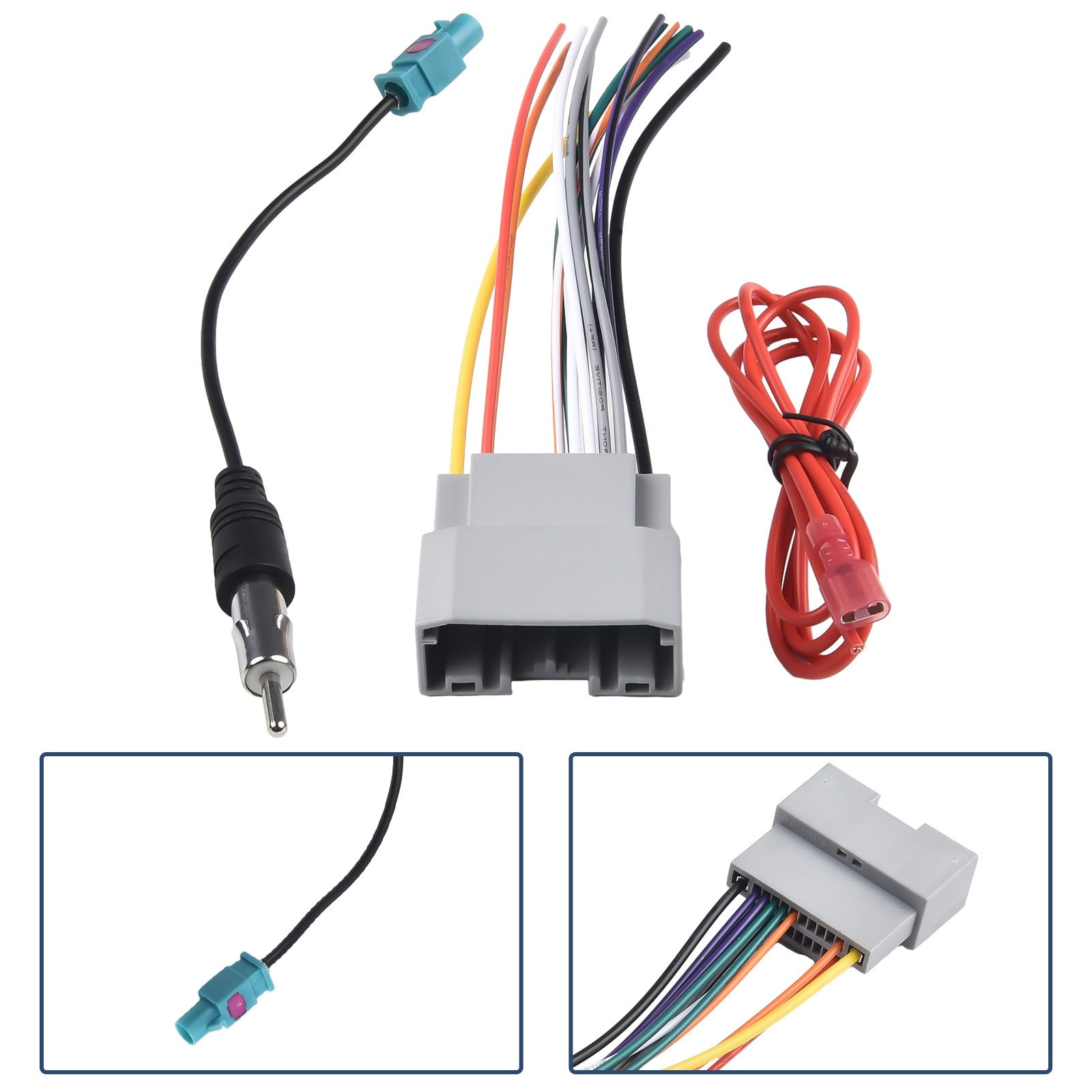 BAGUER Premium Radio Wire Harness and Antenna Adapter Kit for Chrysler ...