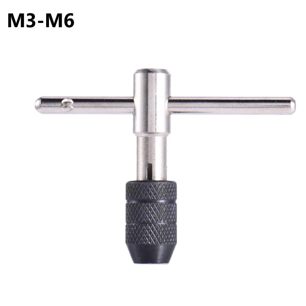 BAGUER Professional Grade Silver T Handle Ratchet Tap Holder for Small ...