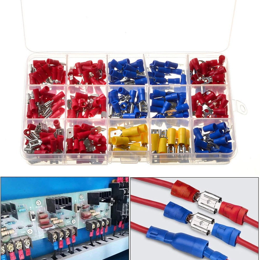 BAGUER Spade Terminal Connector Kit Insulated Electrical Wire 17.5X10X2 ...