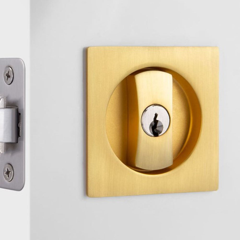 BAGUER Square Pocket Door Hardware Bed Bathroom Flush Privacy Pocket ...