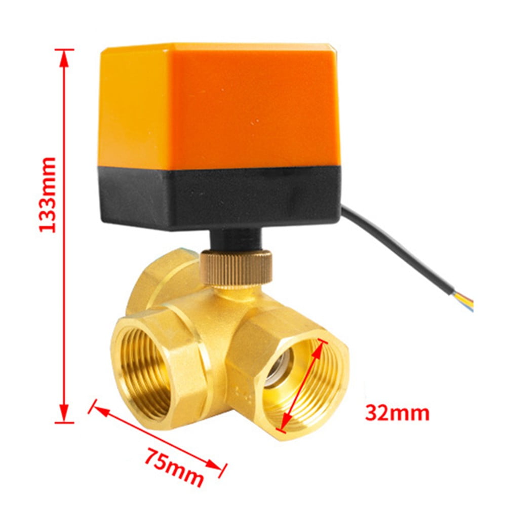 BAGUER Three-Wire Two-Control Three-Way Valve Solar Water Valve Air ...