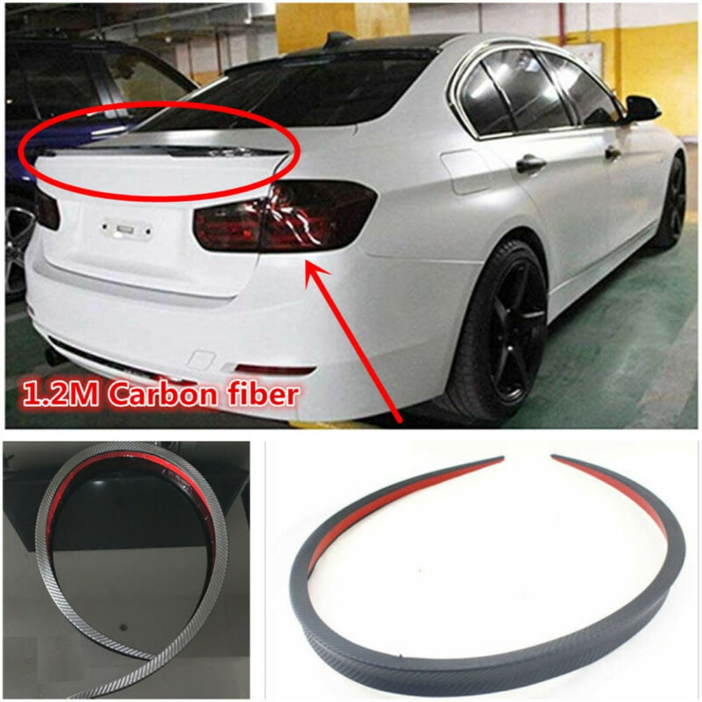 BAGUER Wing Car Spoiler Bonnet Carbon Fiber Flexible Hatch Gate Lip ...