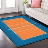 BAHZETY Bathroom Area Rug Volleyball Court Non-Slip Soft Carpet Home ...
