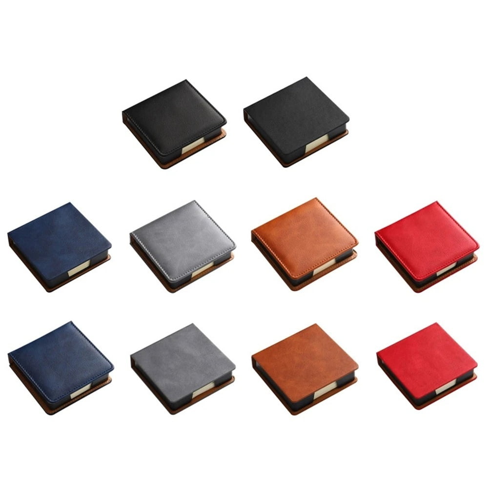 BAI Luxurious Leather Memo Note Dispenser for Case Desktop Name Cards ...