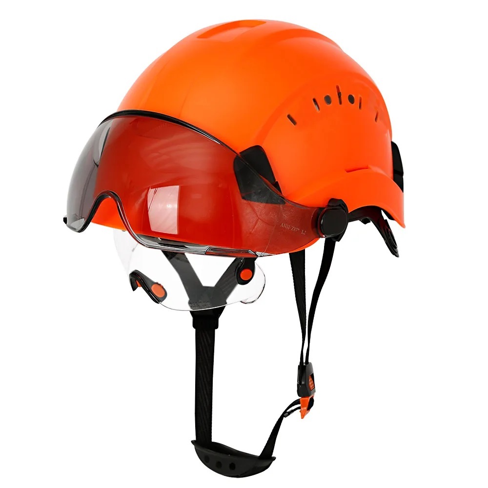 BAIANNAN Construction Safety Helmet With Visor Built In Goggles For ...