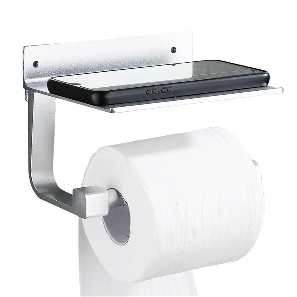 BAIANNAN Matte Black Double Toilet Paper Roll Holder Toilet Paper ...