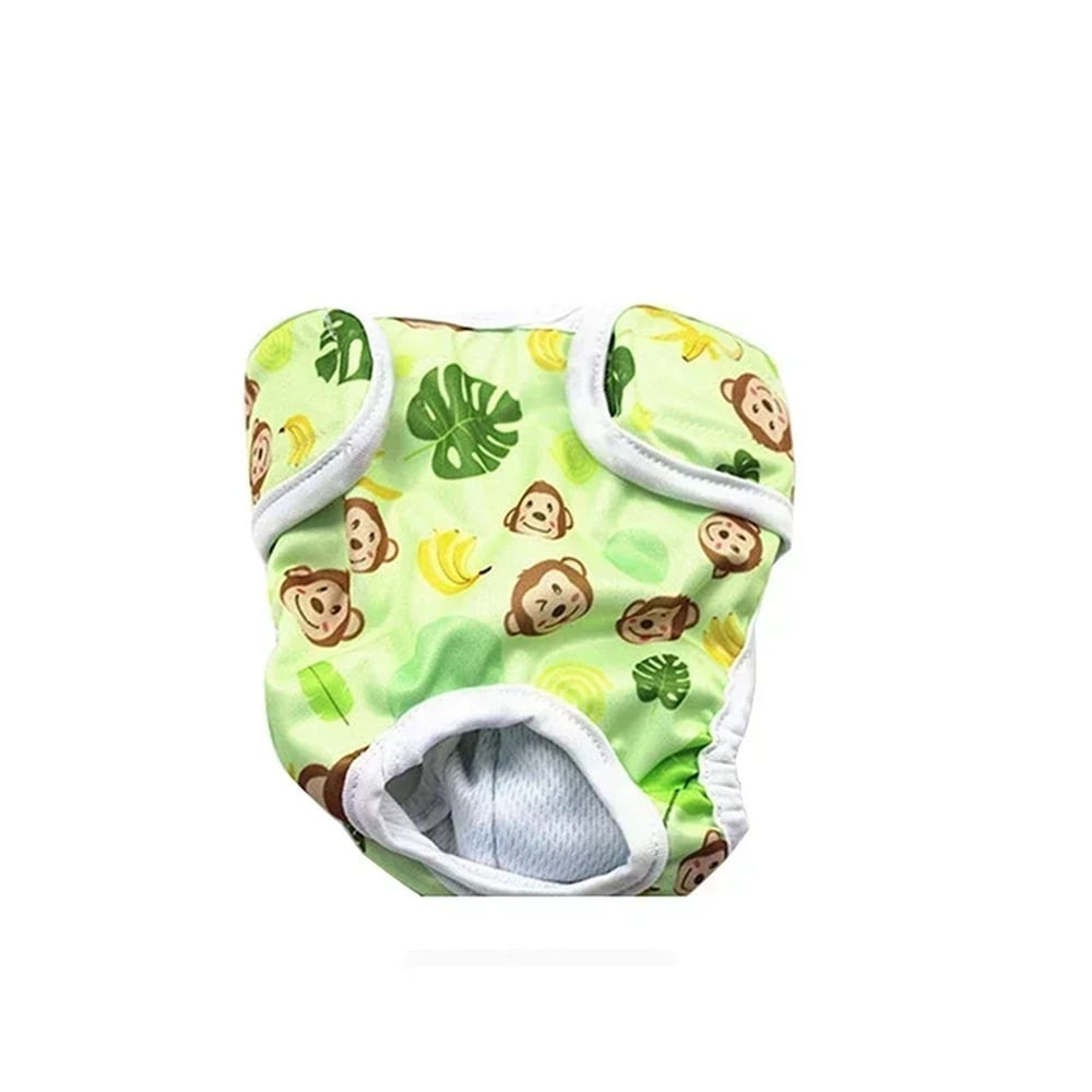 BAIANNAN Washable Dog Diapers Physiological Pants Cute Cartoon Print ...