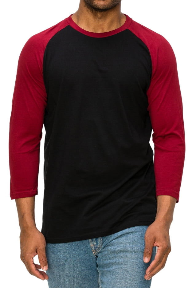 BAIEBLEUE GLOBAL Men's 3/4 Sleeve Baseball Jersey, Vintage Raglan ...