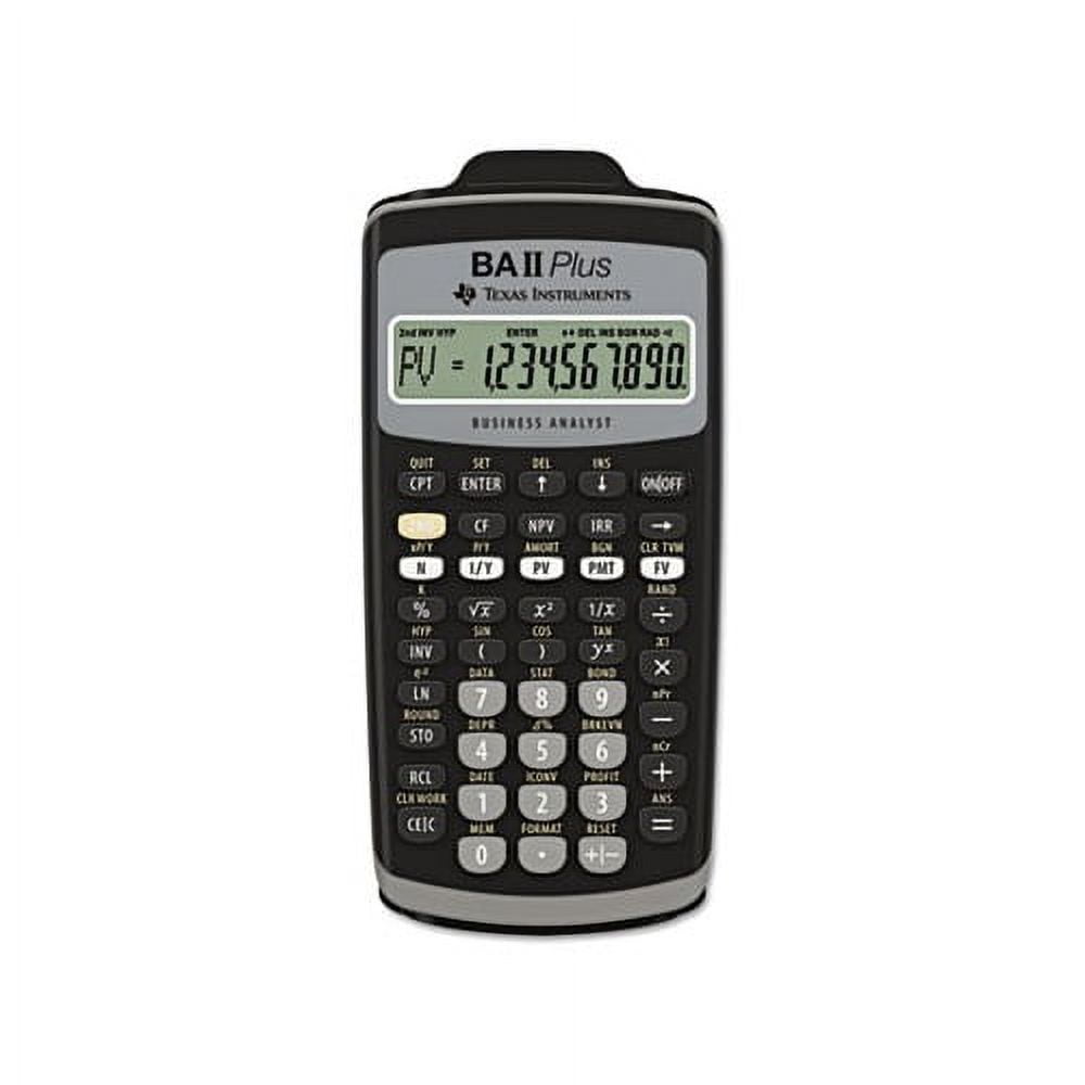 Texas Instrument BAIIPlus Financial Calculator, 10-Digit LCD - Walmart.com