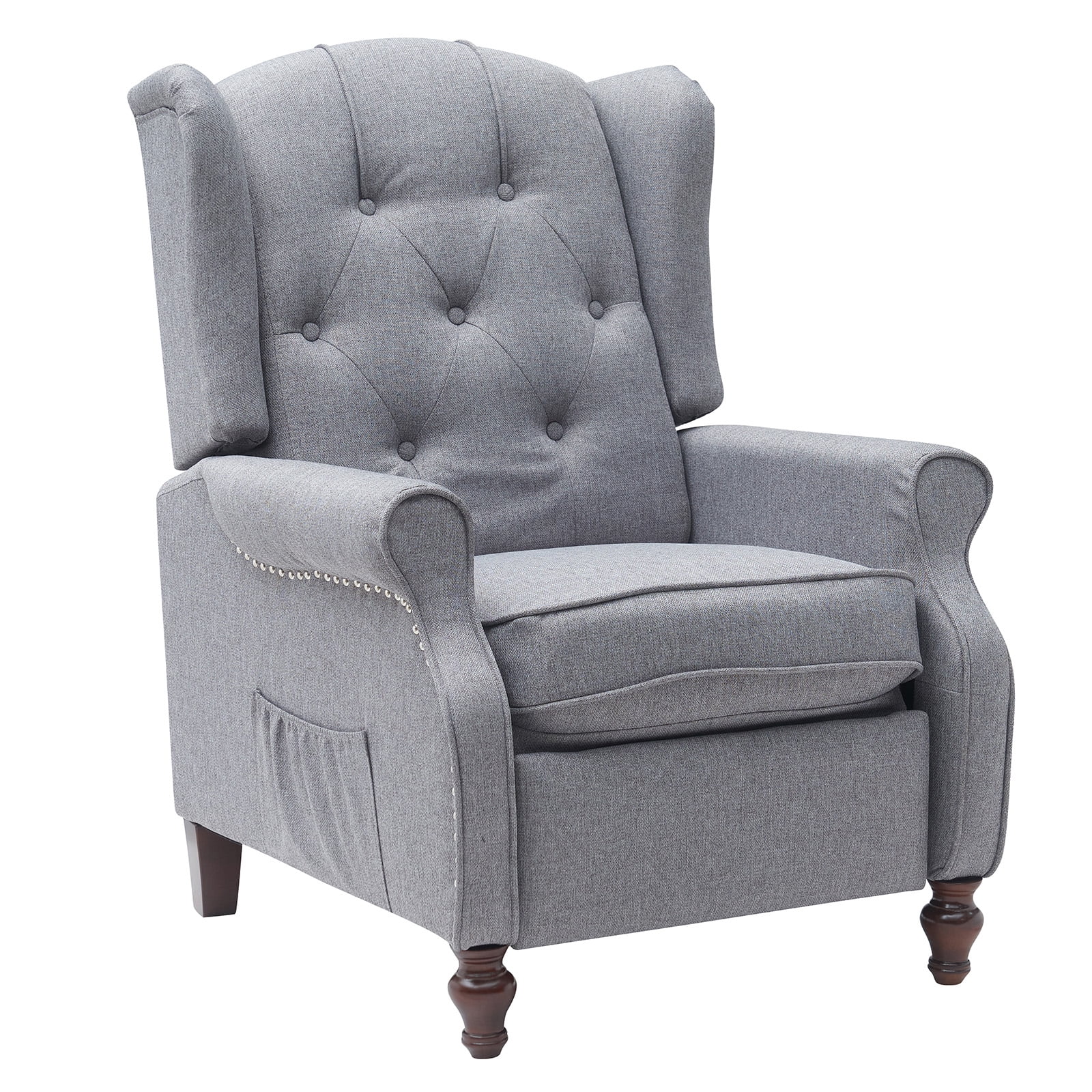 BAIJIAWEI B Recliner Wingback Chair - Tufted Arm Chair Recliner ...