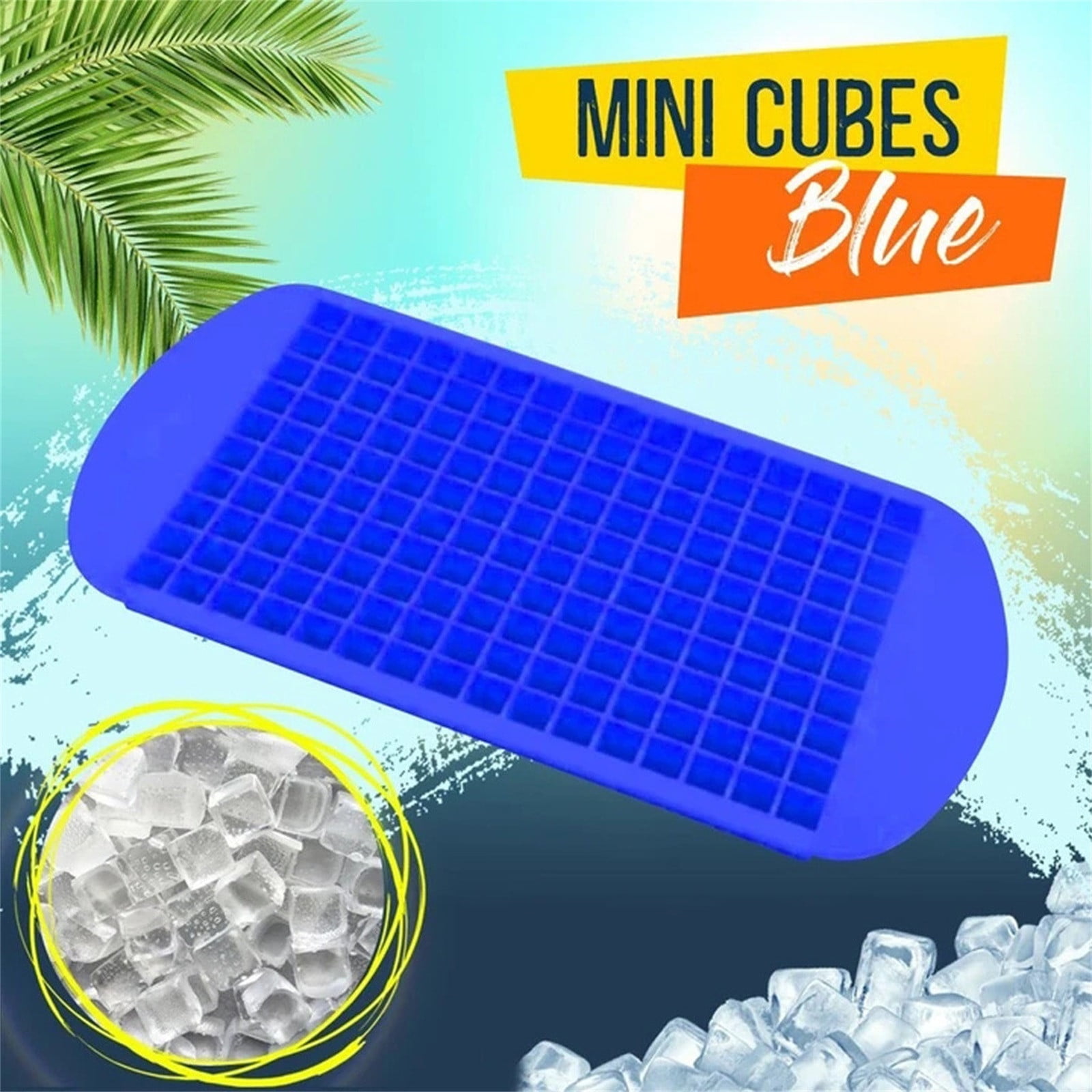 BAILANku 160 Grids Silicone Ice Cubes Tray, Mini Ice Cube Trays, Square ...
