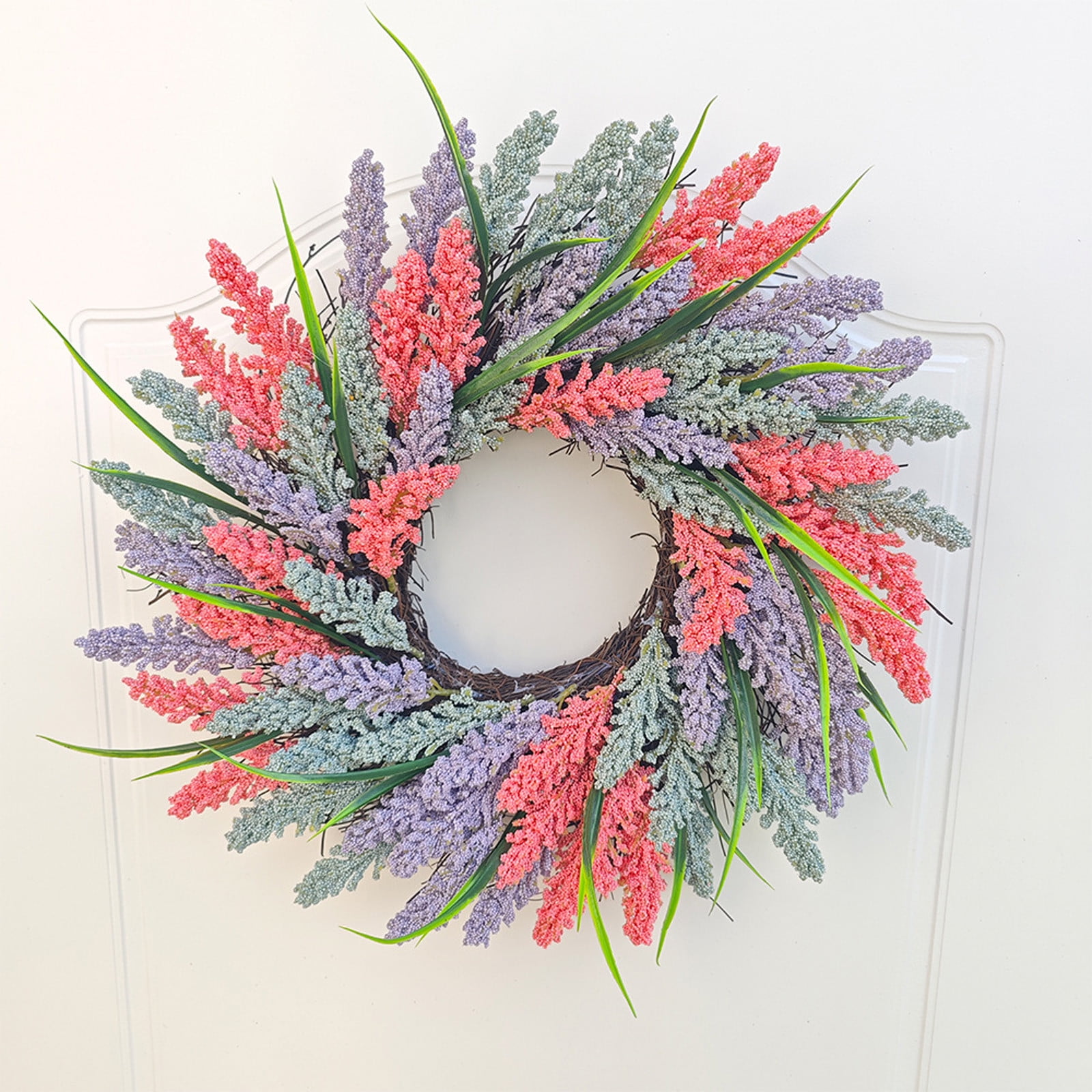 BAILANku Spring Wreaths for Front Door, Spring Simulation Flower ...