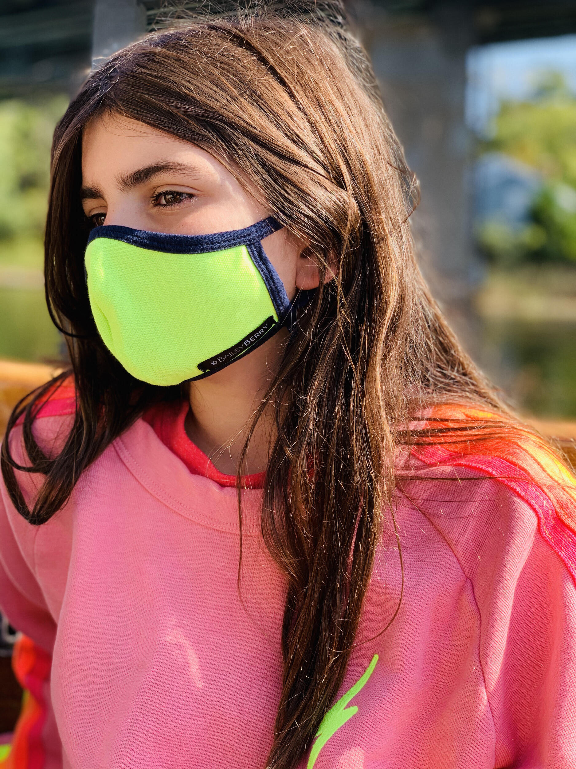 BAILEY BERRY Electric/Lime/Tangerine Face Masks for Kids with ...