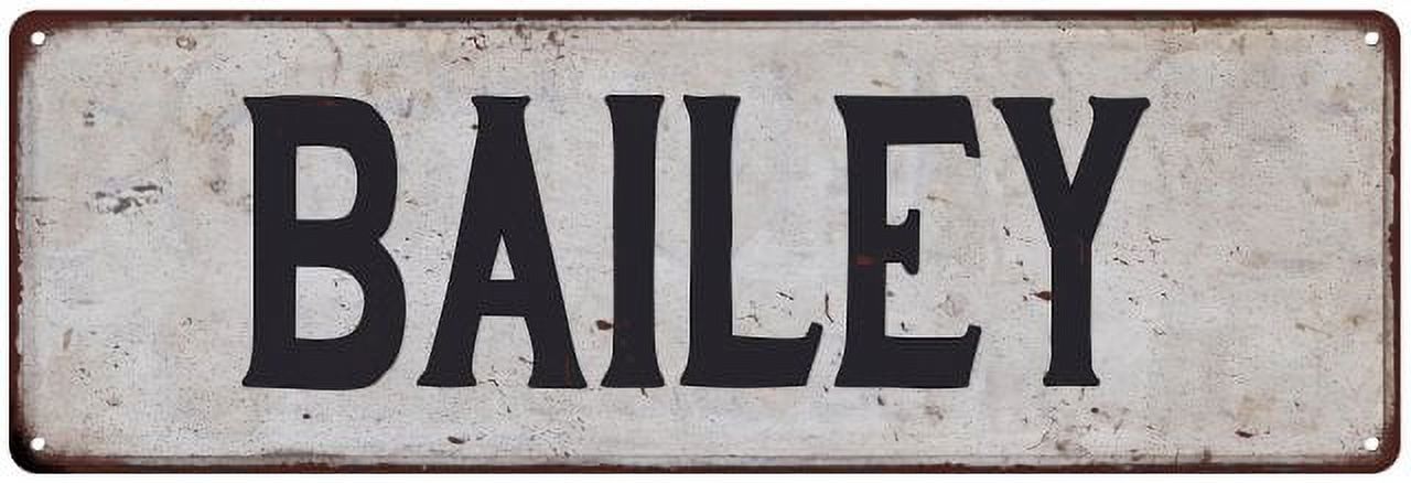 BAILEY Vintage Look Rustic Chic Metal Sign 8x24 108240036385 - Walmart.com