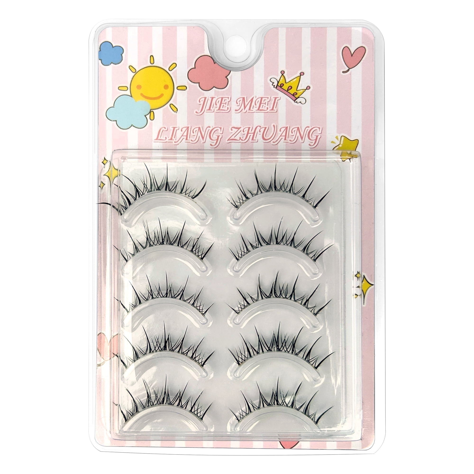 Baima Little Devil Style False Eyelashes Strip,5 Pairs,Natural ...