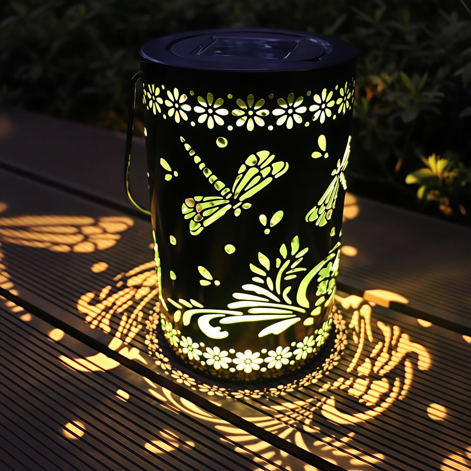 BAIRAYEN 2 Pack Dragonfly Hanging Solar Lanterns Outdoor Waterproof ...