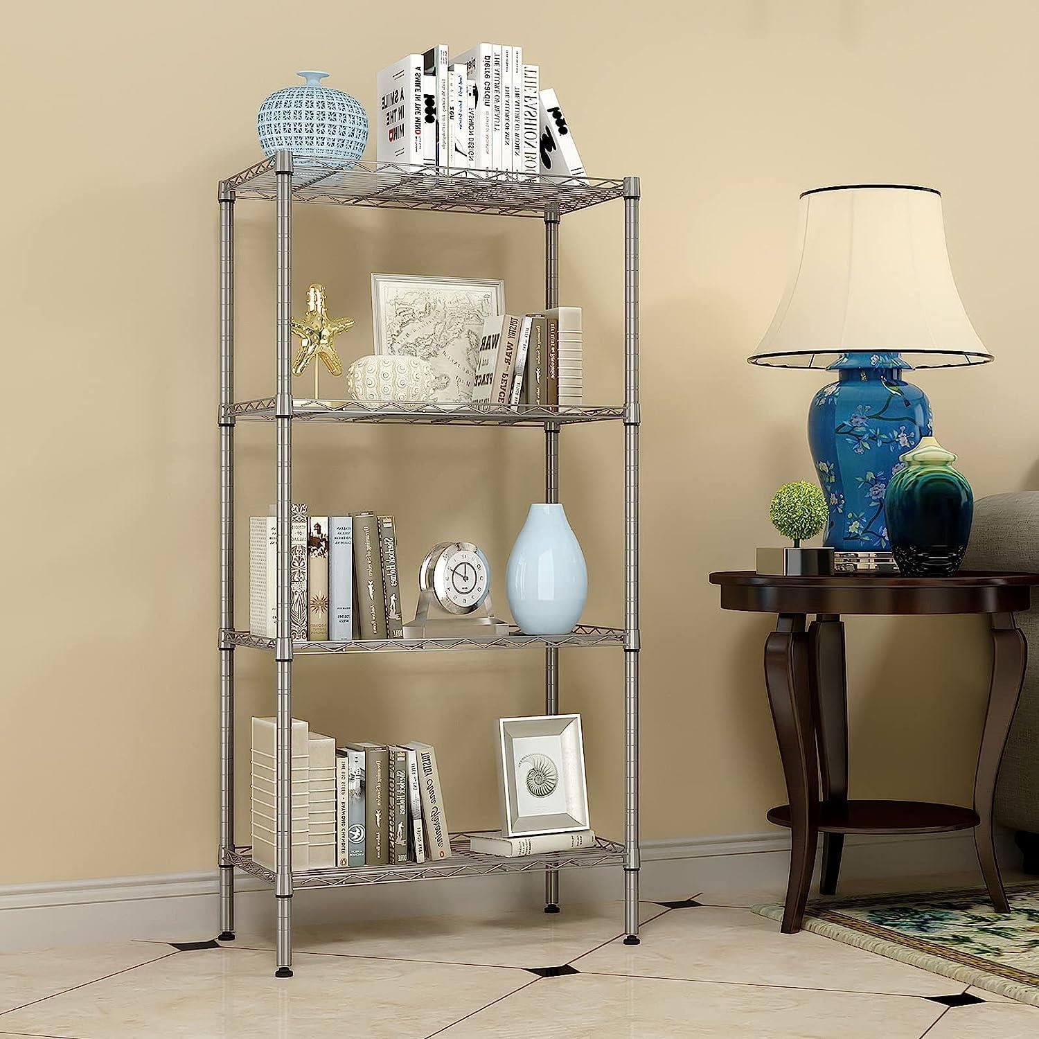 BAIVAKON Pantry Shelves Adjustable Metal Shelves NSF Storage Rack ...