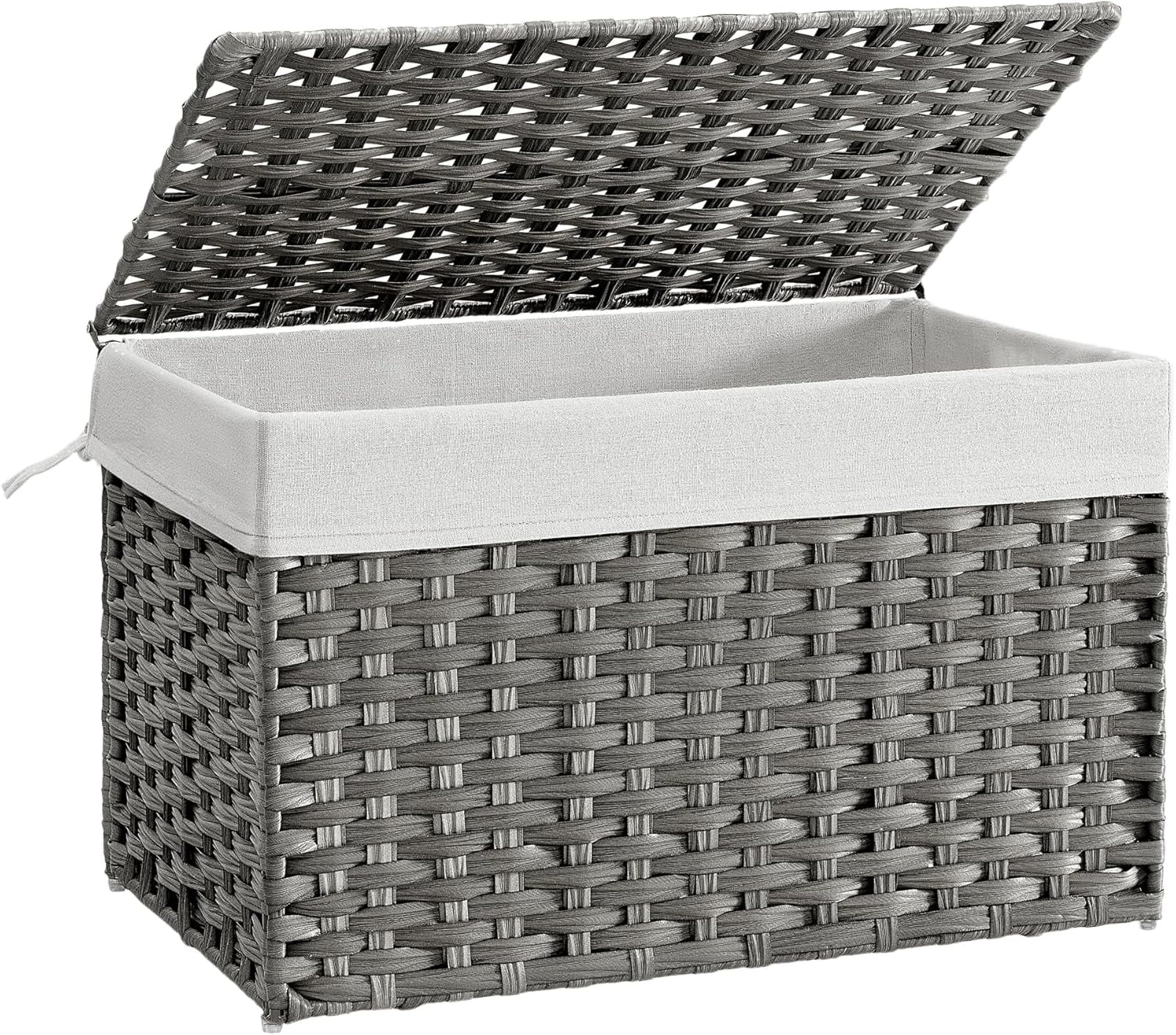 BAIVAKON Storage Basket with Lid, 27.7 Gallon (105L) Storage Bin, Woven ...