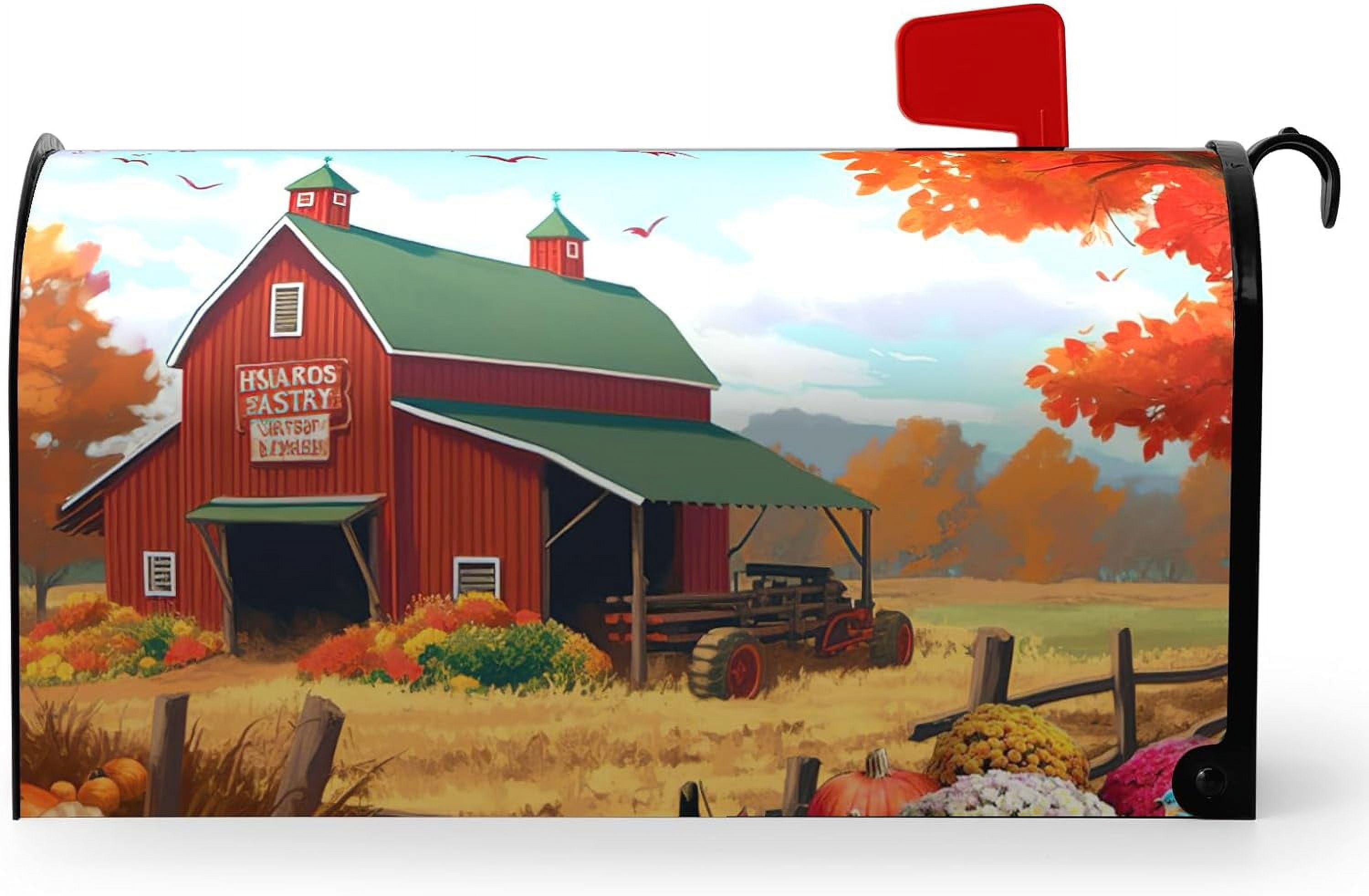 BAIYI Spring Tulip Mailbox Covers Magnetic Summer Flowers Mailbox Wraps Butterfly Floral ...