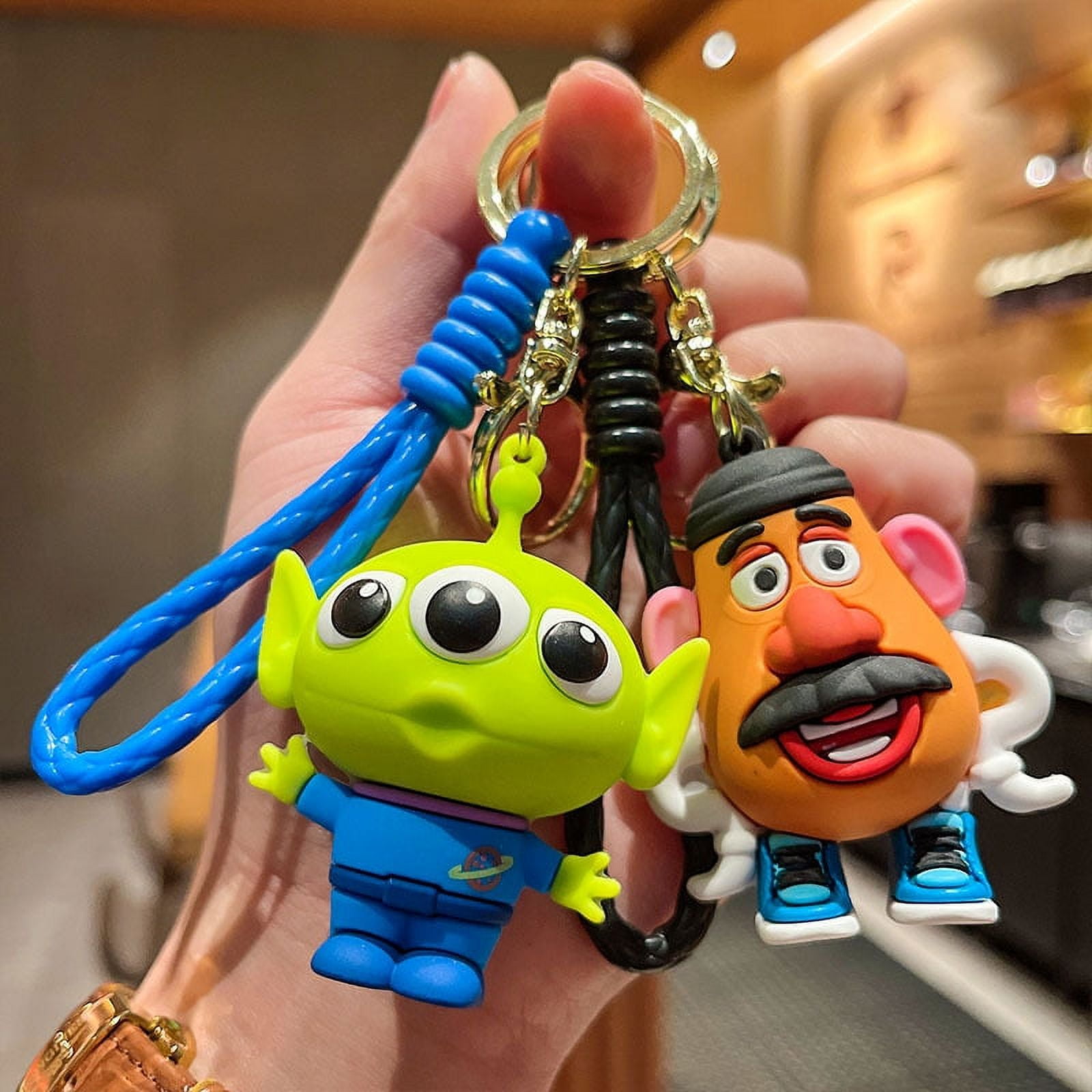 BAIZOHAI 2Pcs Toy Story Cartoon Character Silicone Keychain - Cute ...