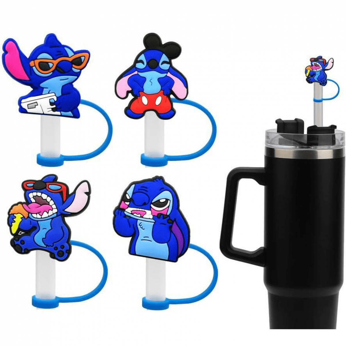BAIZOHAI 4Pcs Straw Covers Cap for Stanley Cup, Cute Stitch Silicone ... BAIZOHAI 4Pcs Straw Covers Cap for Stanley Cup, Cute Stitch Silicone ...