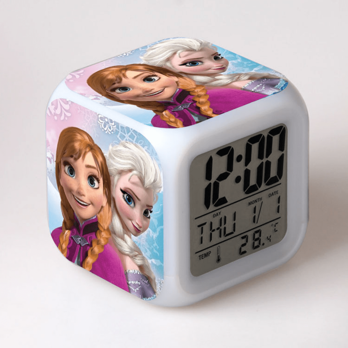 BAIZOHAI LED Alarm Clock Frozen Pattern Creative Desk Table Clock ...