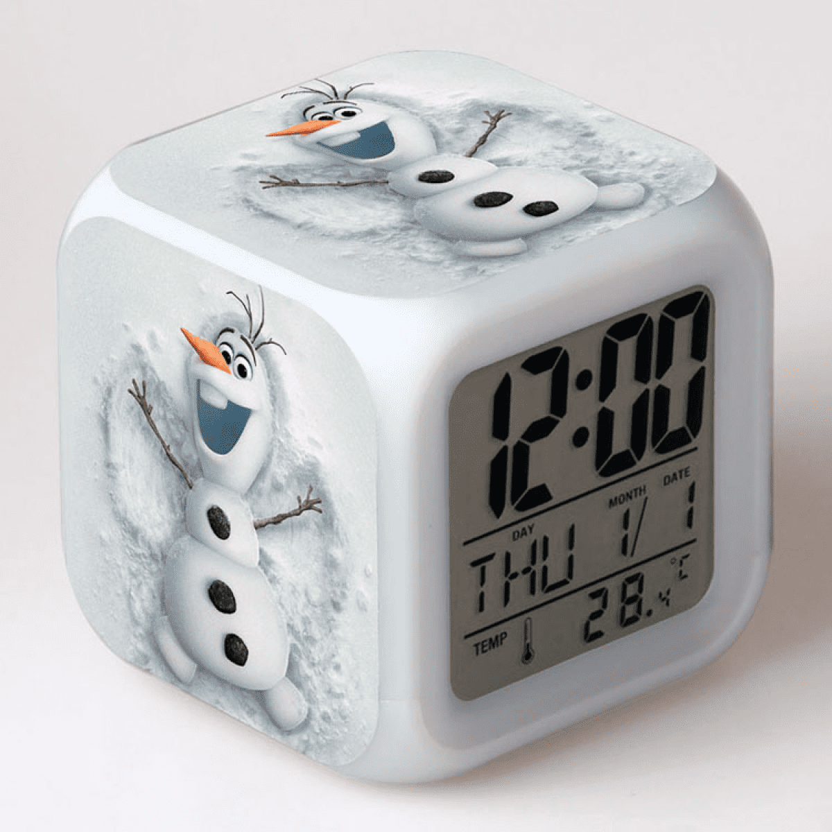 BAIZOHAI LED Alarm Clock Frozen Pattern Creative Desk Table Clock ...