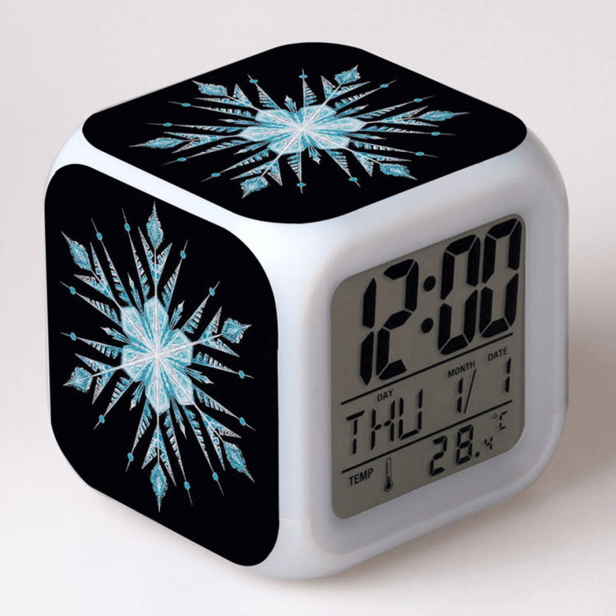 BAIZOHAI LED Alarm Clock Frozen Pattern Creative Desk Table Clock ...