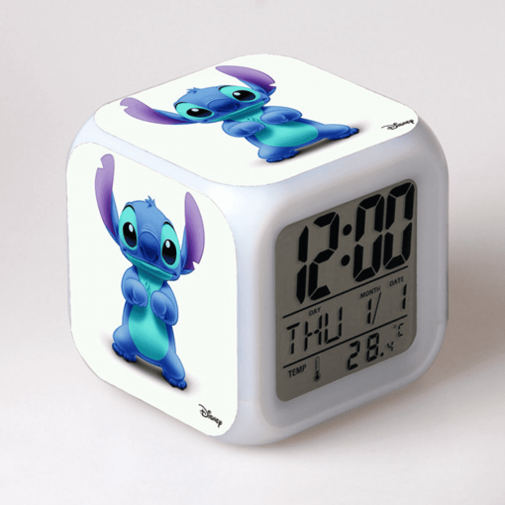 BAIZOHAI LED Alarm Clock Stitch Pattern Creative Desk Table Clock ...