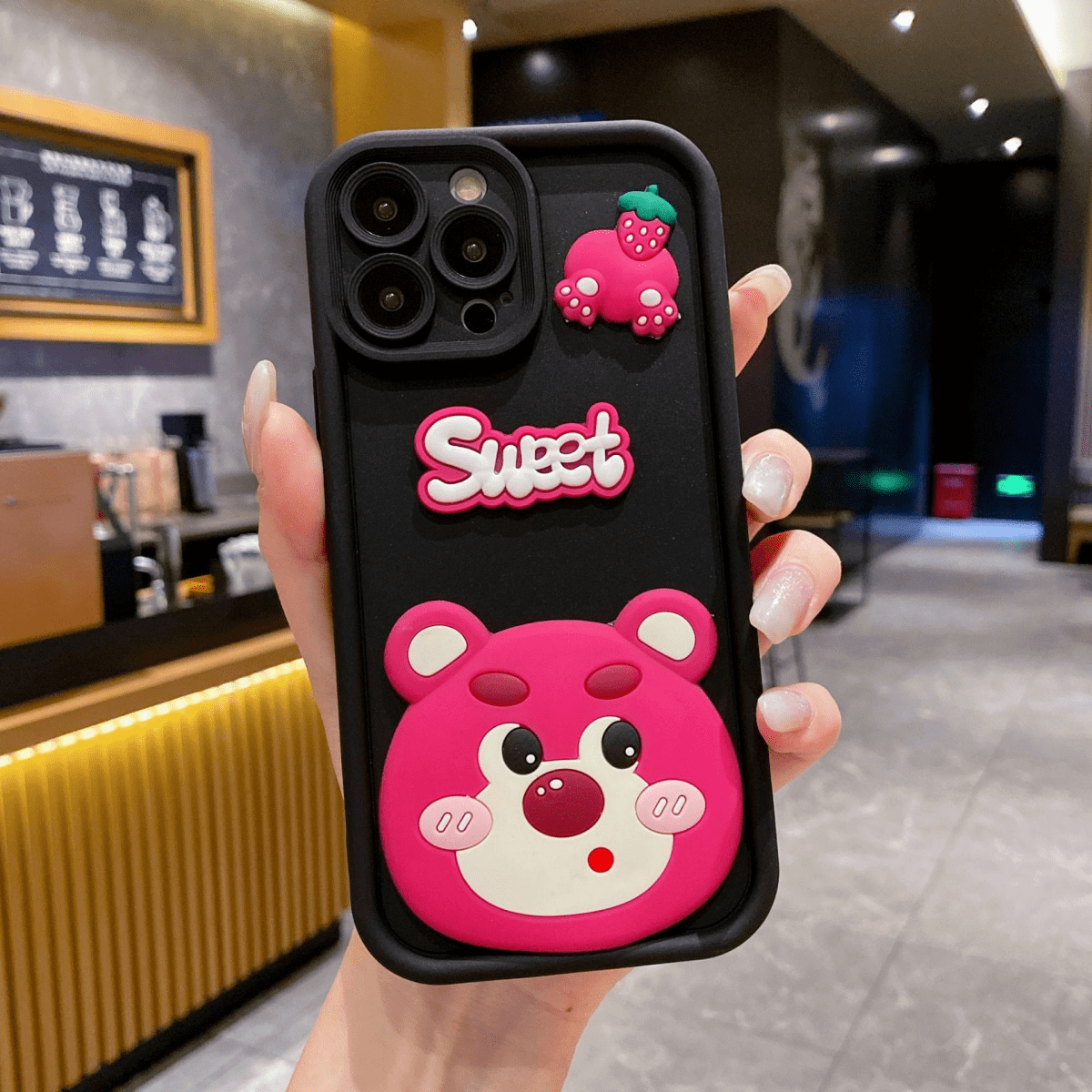 BAIZOHAI for iPhone 15 Plus Case, Cute Cartoon Lotso Bear Phone Case ...