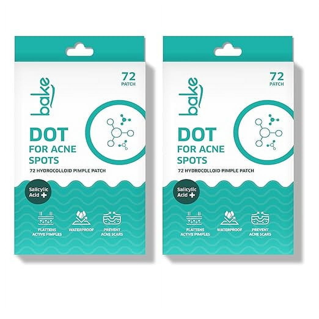 BAKE 2% Salicylic Acid Pimple Patches (144 Dots) for Acne with ...