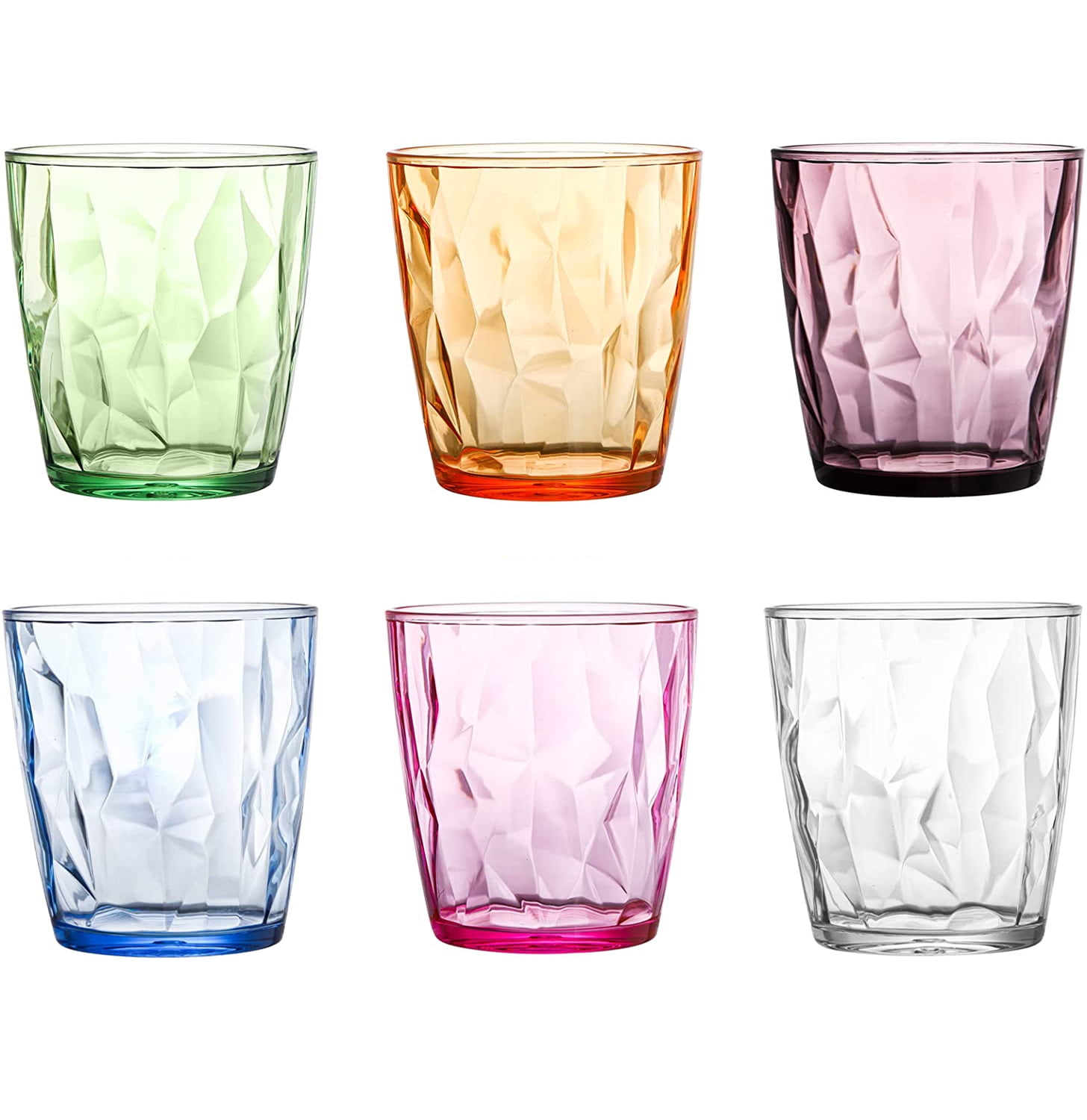 BAKER DEPOT 11oz Dishwasher Safe Unbreakable Acrylic Drinking Glasses ...