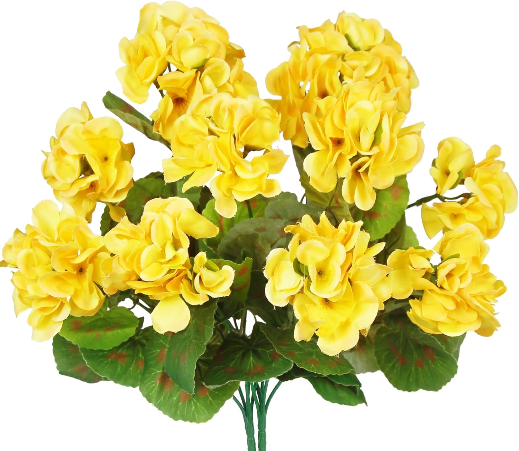 BAKIBO 2 Pcs Artificial Geranium Flowers for Outdoors Silk Geraniums ...