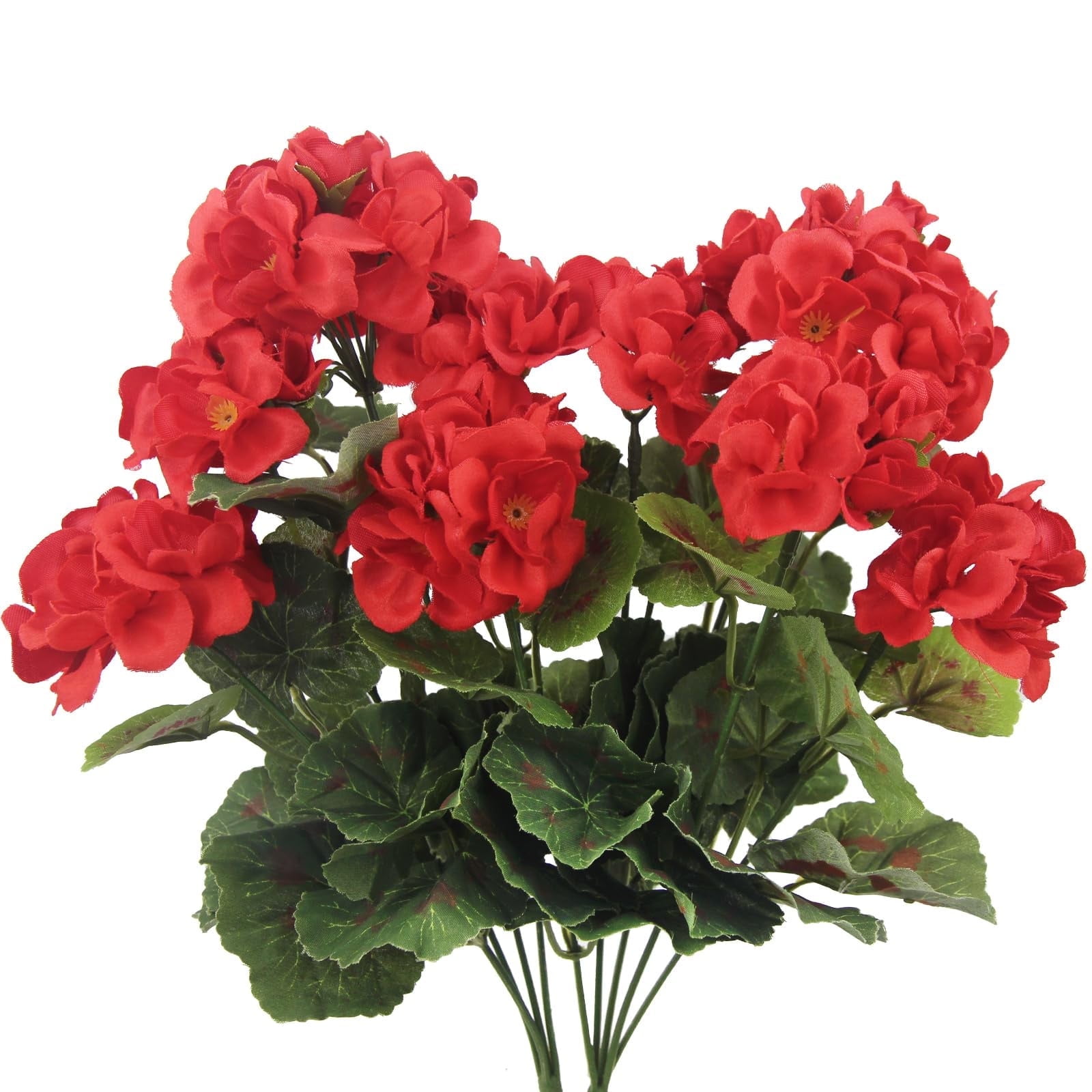 bakibo Artificial Geranium Flowers 2 Pcs Outdoor Indoor Silk Faux ...